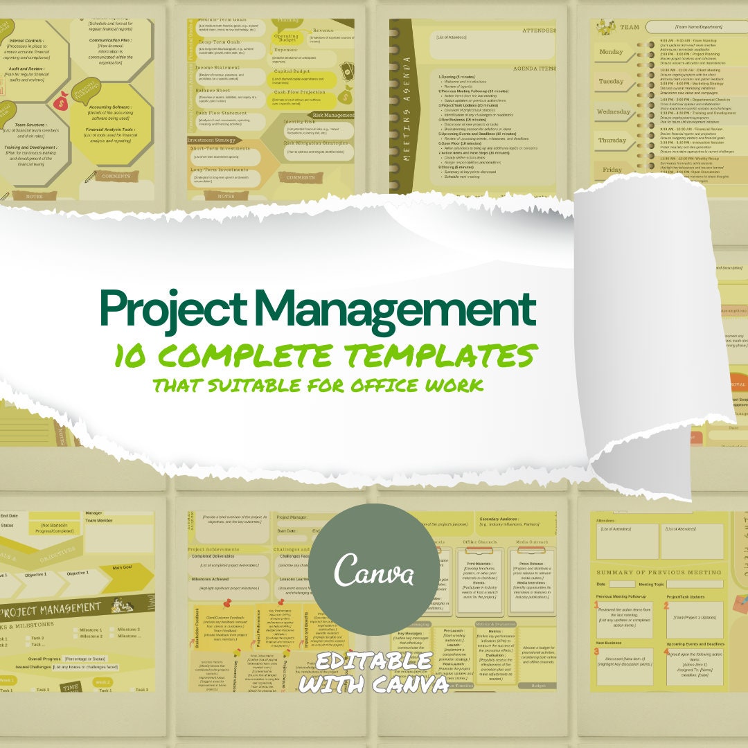 PROJECT MANAGEMENT NOTION Template for Office / Personal Use Designed ...