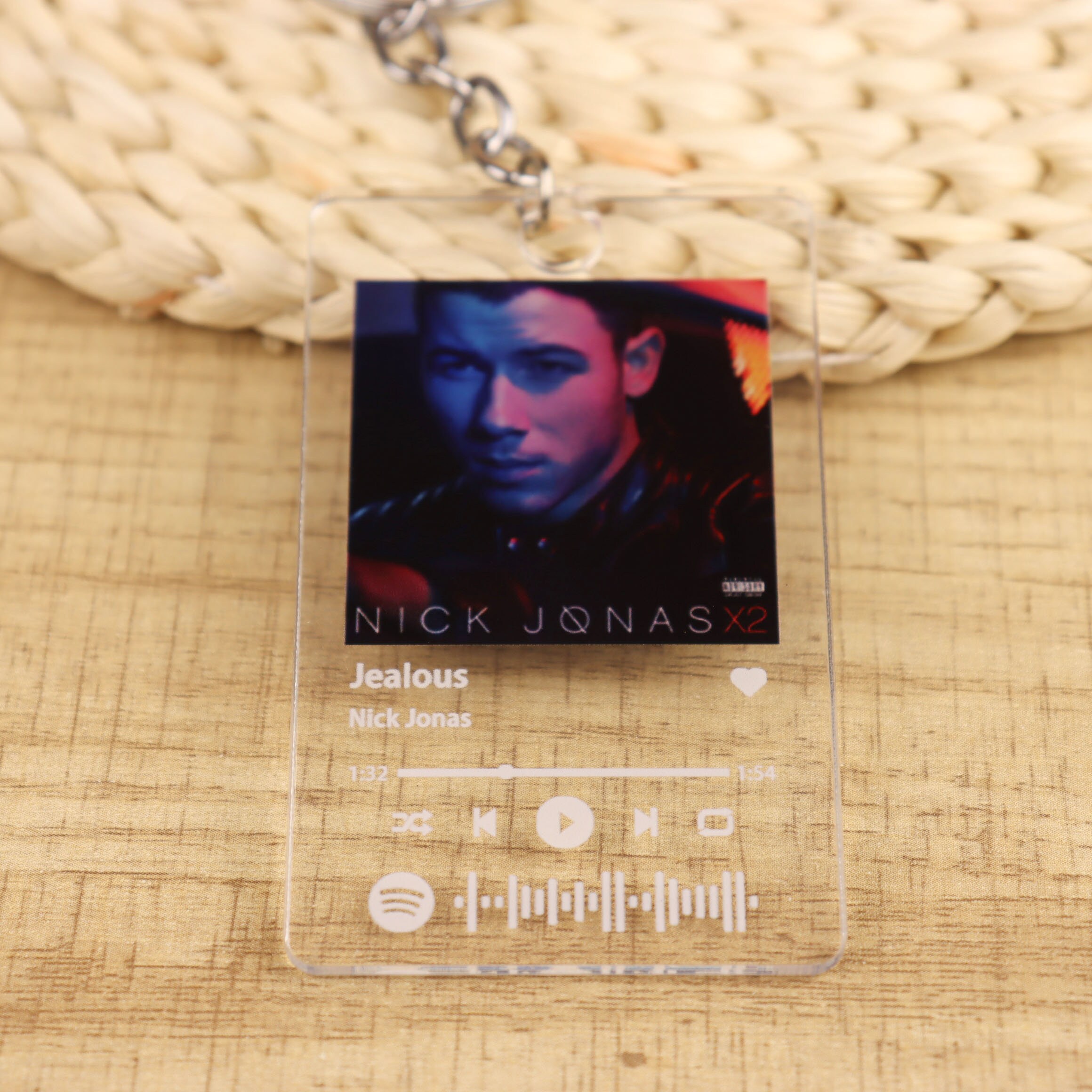 Custom Album Keychain , Custom Song Keychain , Spotify Keychain ...