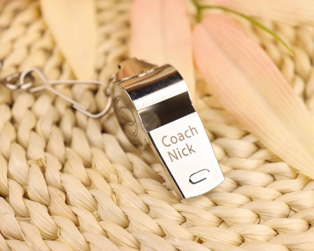 Personalized Whistle Necklace,custom Coach Whistle,monogrammed Whistle ...