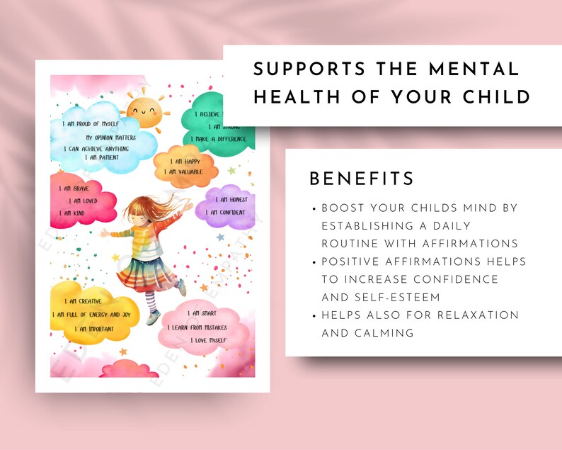 Boost Self-love: Printable Affirmation Posters Kids | Positive ...