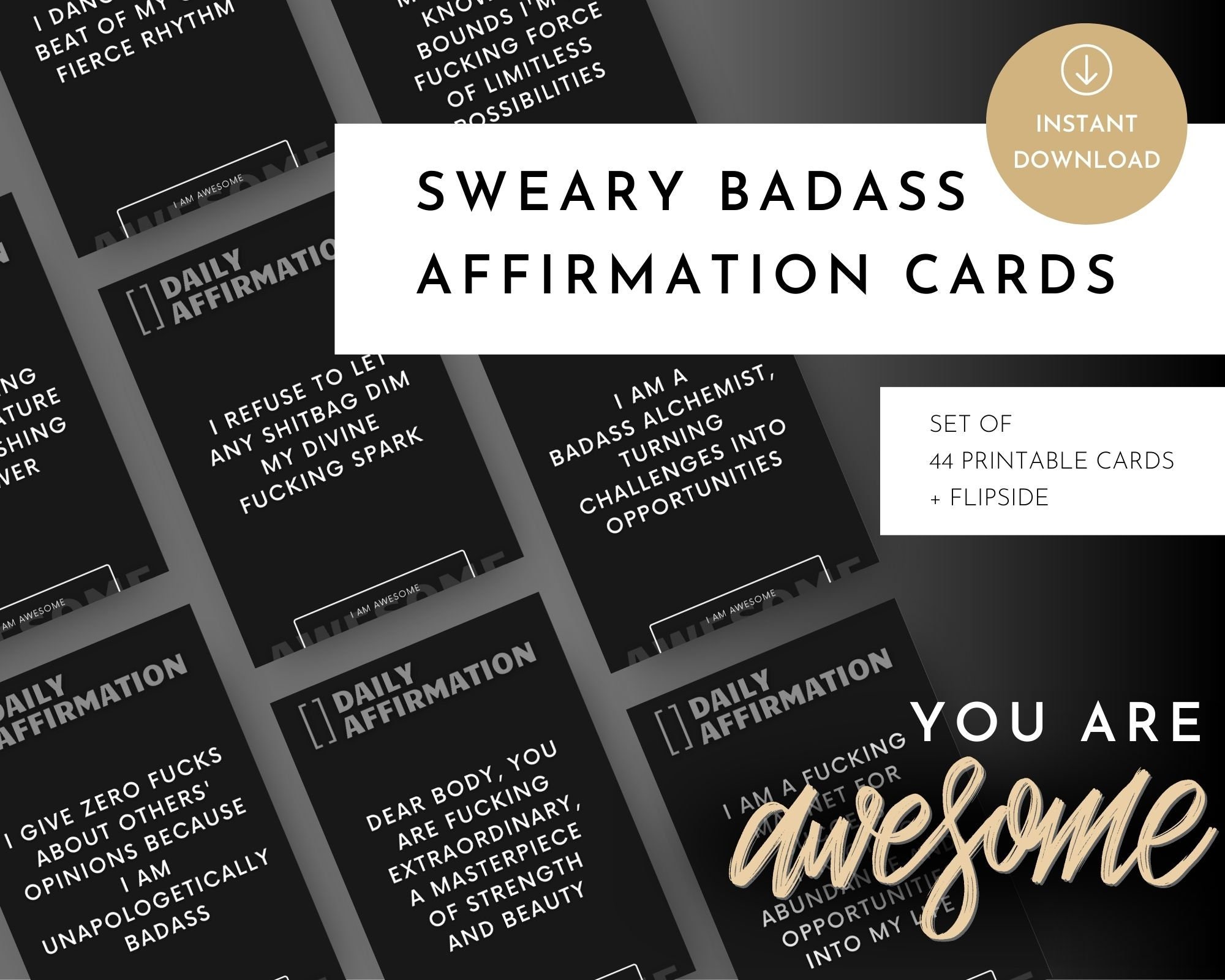 44 Sweary Affirmations for True Badass Daily Motivation - Etsy