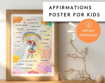 Boost Self-love: Printable Affirmation Posters Kids Positive ...