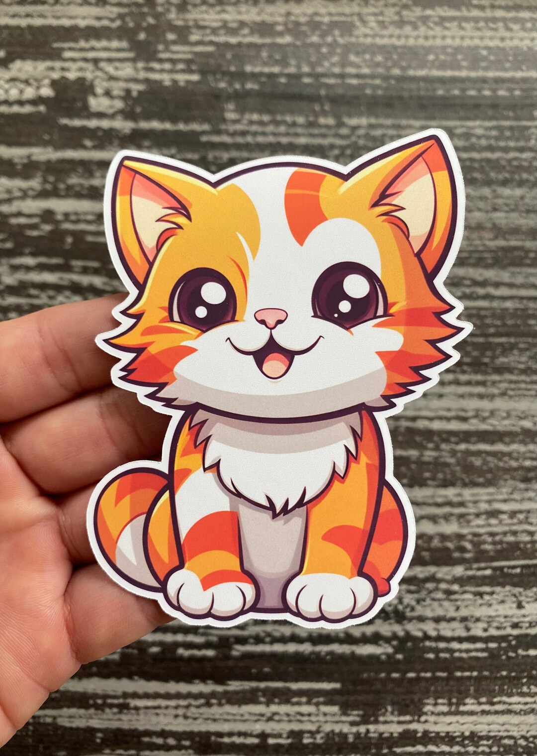 Sticker Pack of Cute Kawaii Orange Cat Multiple Sizes Bundle - Etsy