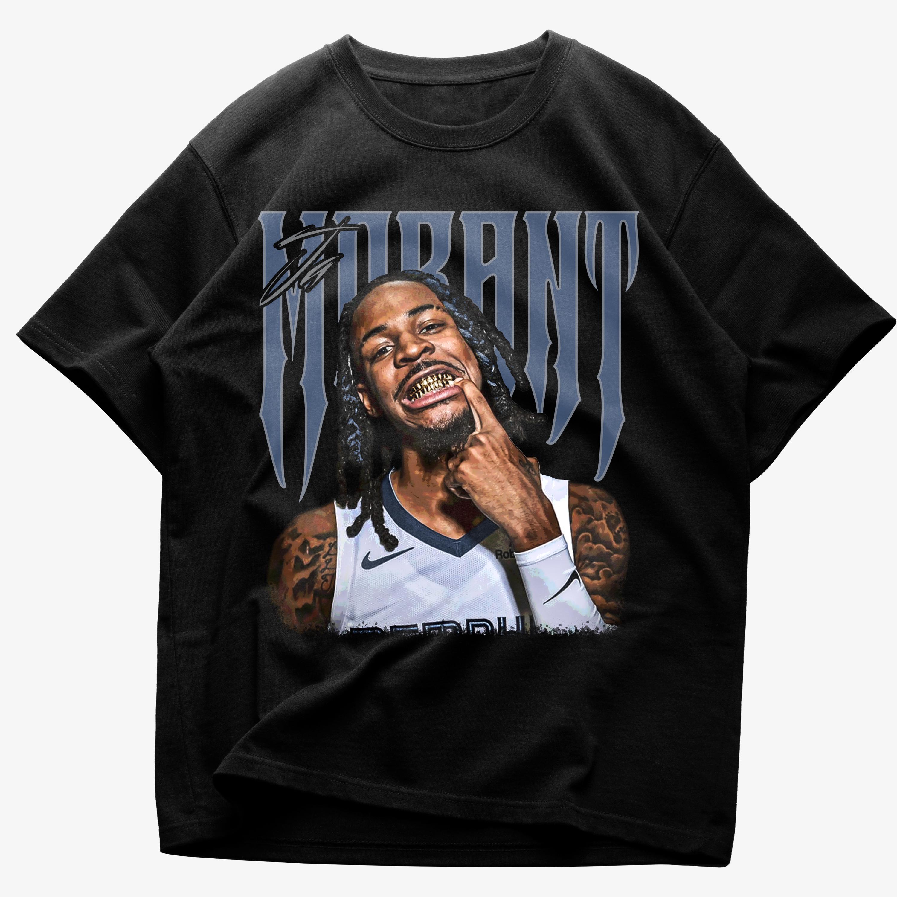 Ja Morant T-shirt | Memphis Grizzlies Vintage Tee | NBA Basketball Fan ...