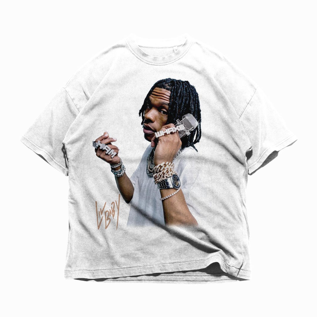 Vintage Rap Tee Lil Baby, Hip Hop Graphic Print T-shirt, Merch T Shirt ...