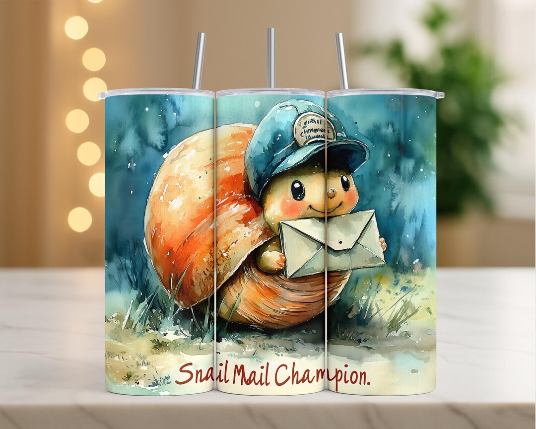 Snail Mail Champion, Postal Worker 20oz Skinny Tumbler Wrap Sublimation ...
