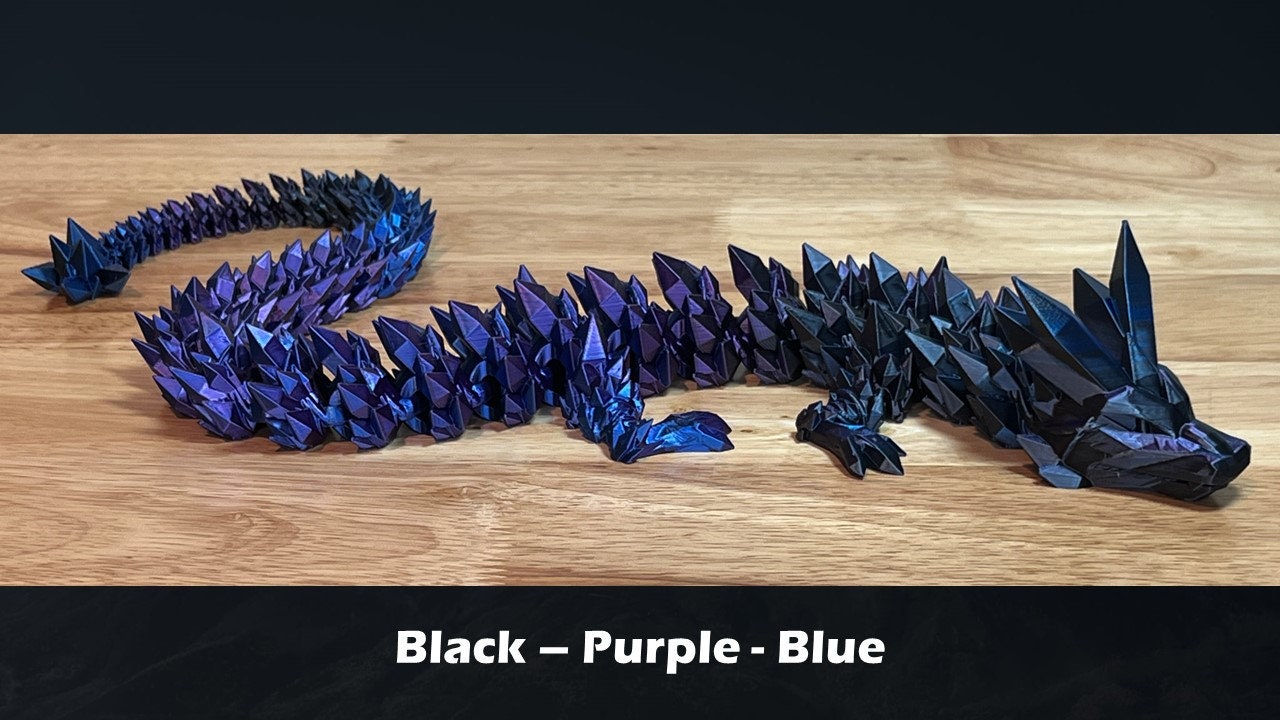 Crystal Dragon by Cinderwing3d, Articulated Dragon, Decorative, 3D ...