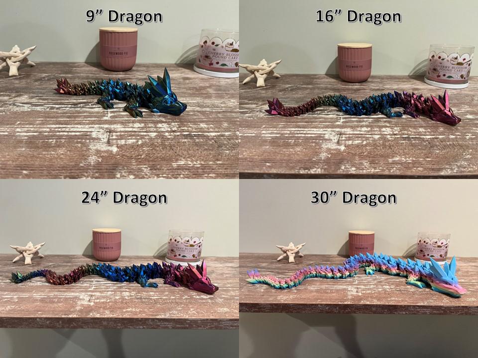 Crystal Dragon by Cinderwing3d, Articulated Dragon, Decorative, 3D ...