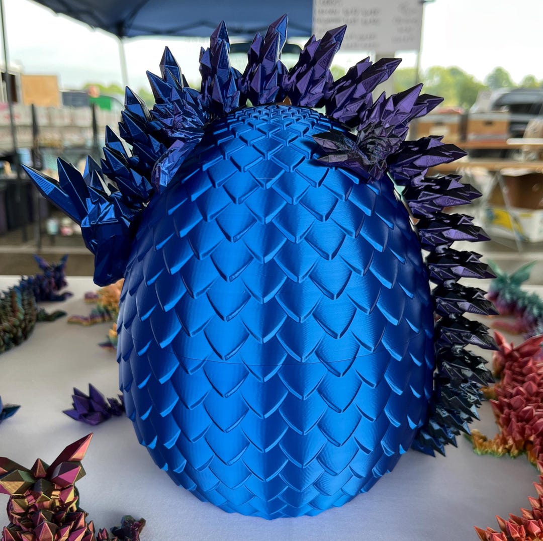 Large Dragon Egg With Magnetic Halves - With 24" Crystal Dragon by ...