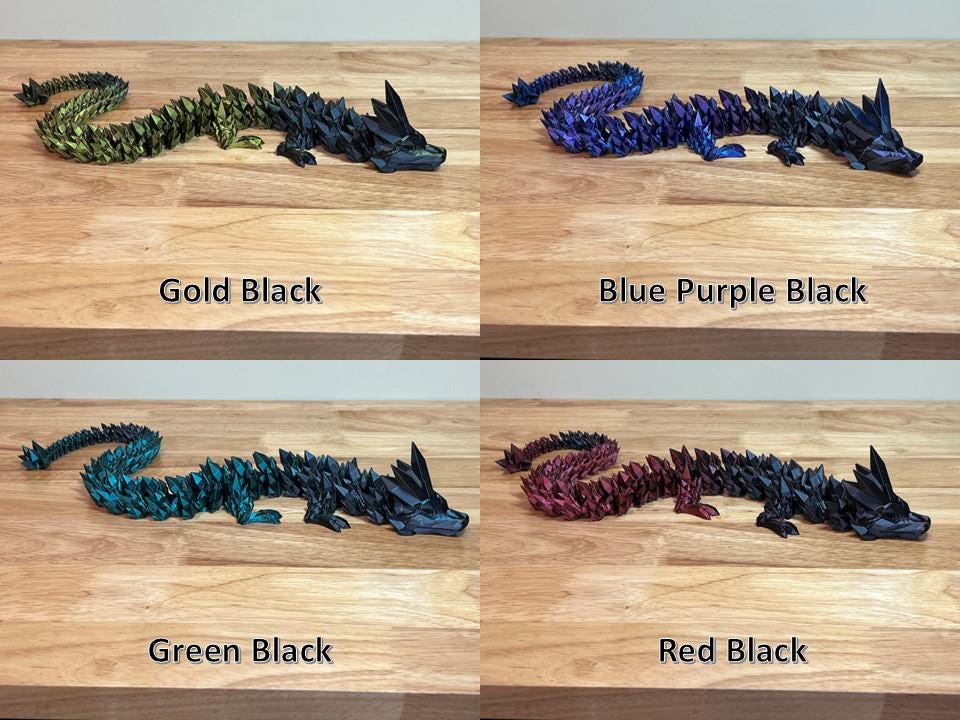 Crystal Dragon by Cinderwing3d, Articulated Dragon, Decorative, 3D ...
