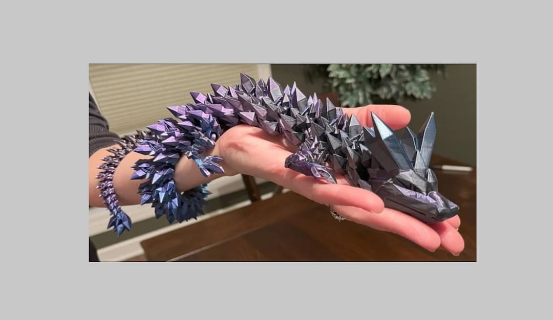 Crystal Dragon by Cinderwing3d, Articulated Dragon, Decorative, 3D ...