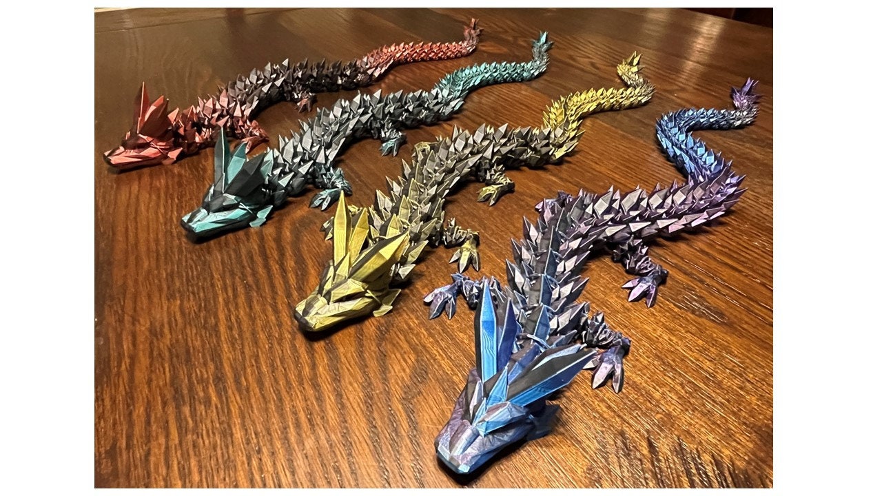 Crystal Dragon by Cinderwing3d, Articulated Dragon, Decorative, 3D ...