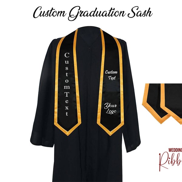 Graduation Stole Custom Logo - Etsy