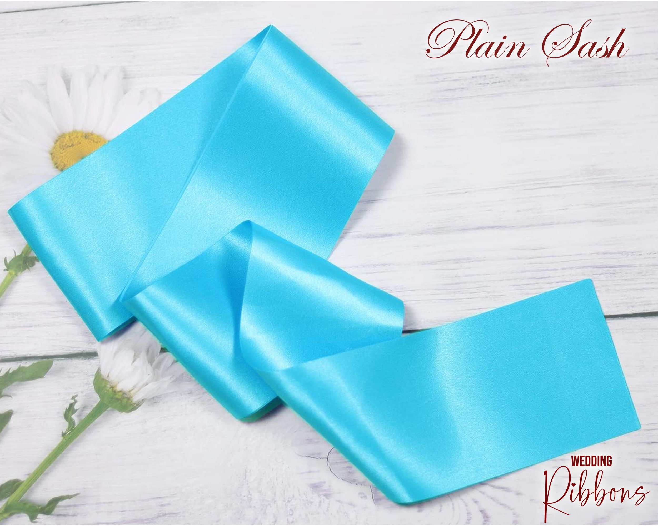 Blank Sash, 10, 25, 50 & 100 Packs of Plain Sash Ribbon Sashes Plain ...