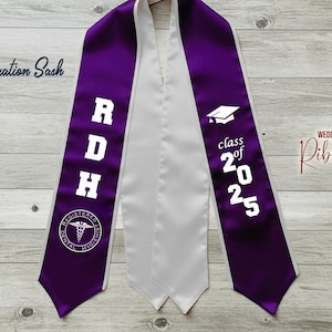 Custom Graduation Sash Personalized Graduation Stoles Customized Graduation Sash Custom Text ...