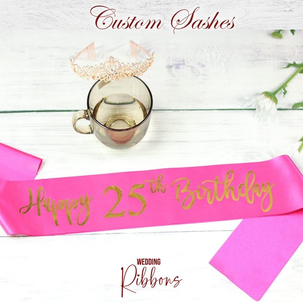 25th Birthday Sash - Etsy