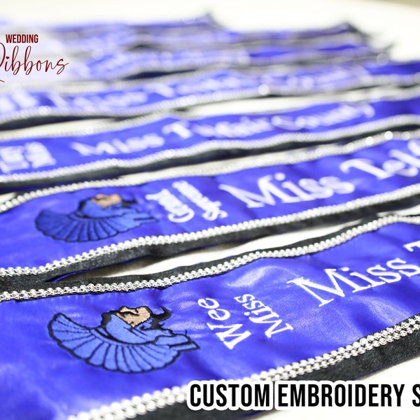 Embroidered Sash - Etsy