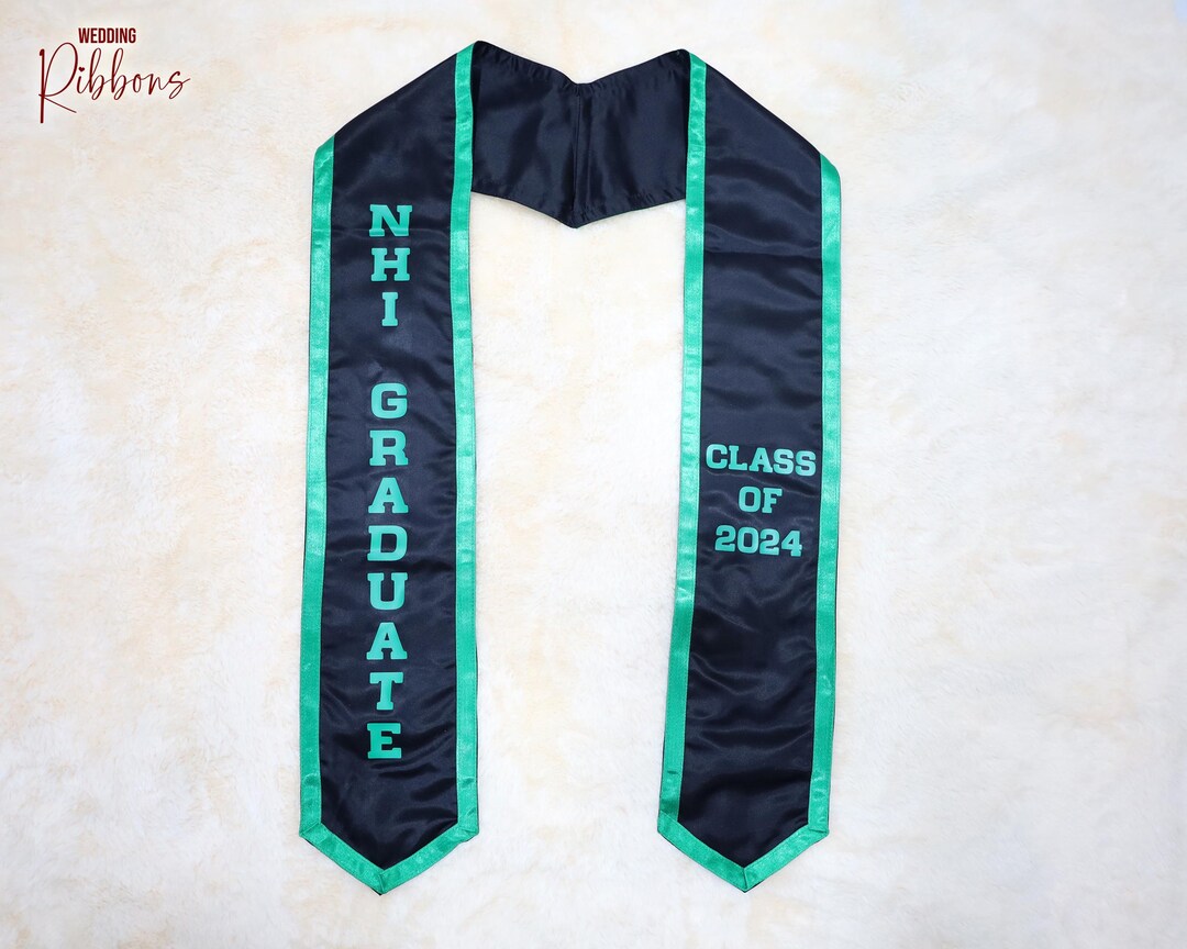 Customize Graduation Sash College Border Lace Sash Custom Graduation ...