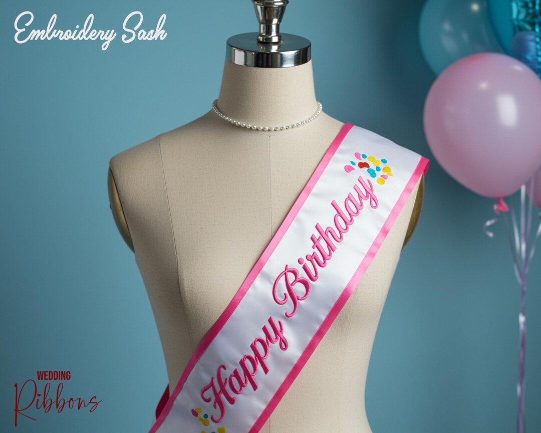 Custom Embroidered Sash Custom Text Sash Personalized Homecoming ...