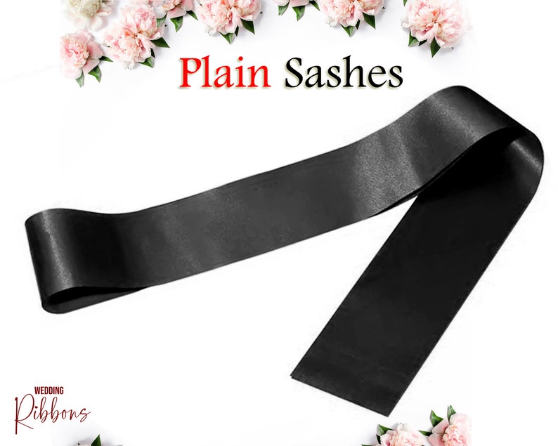 Blank Satin Sash Plain Sash Ready to Customize Sash Blank Sash Pack of ...