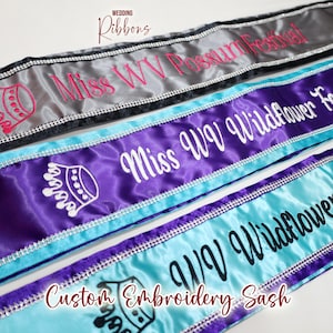 Personalized Embroidery Lace Sash Custom Lace Sash Lace Sash Customize ...