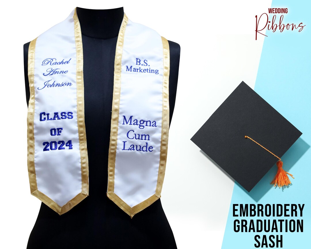 Custom Graduation Stole Personalized Embroidery Graduation Stole ...