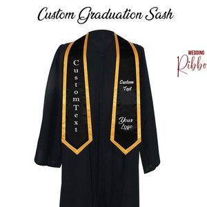 Graduation Stole Sash - Your Custom Logo Graduation Sash Stole ...