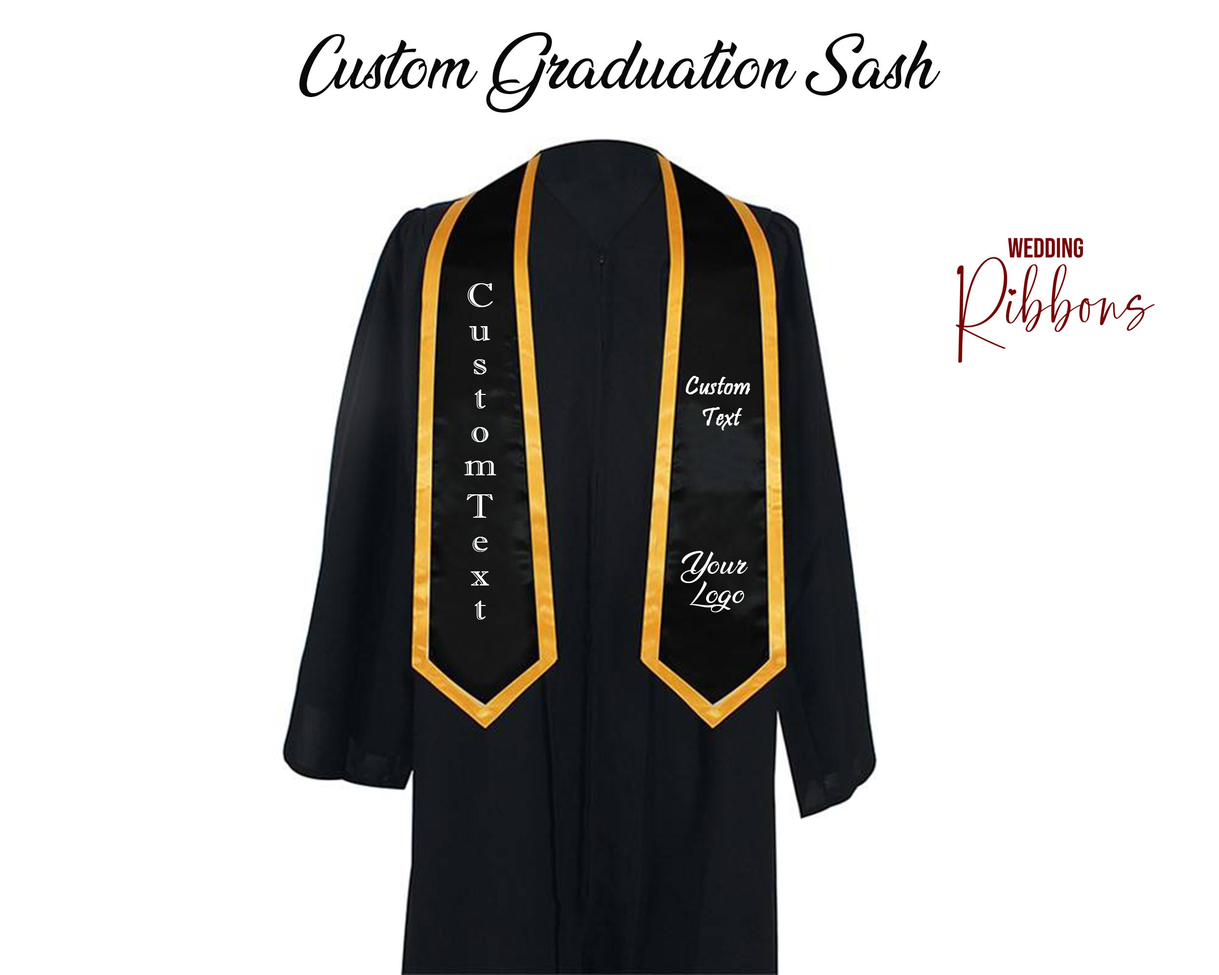 Graduation Stole Sash Your Custom Logo Graduation Sash Stole ...
