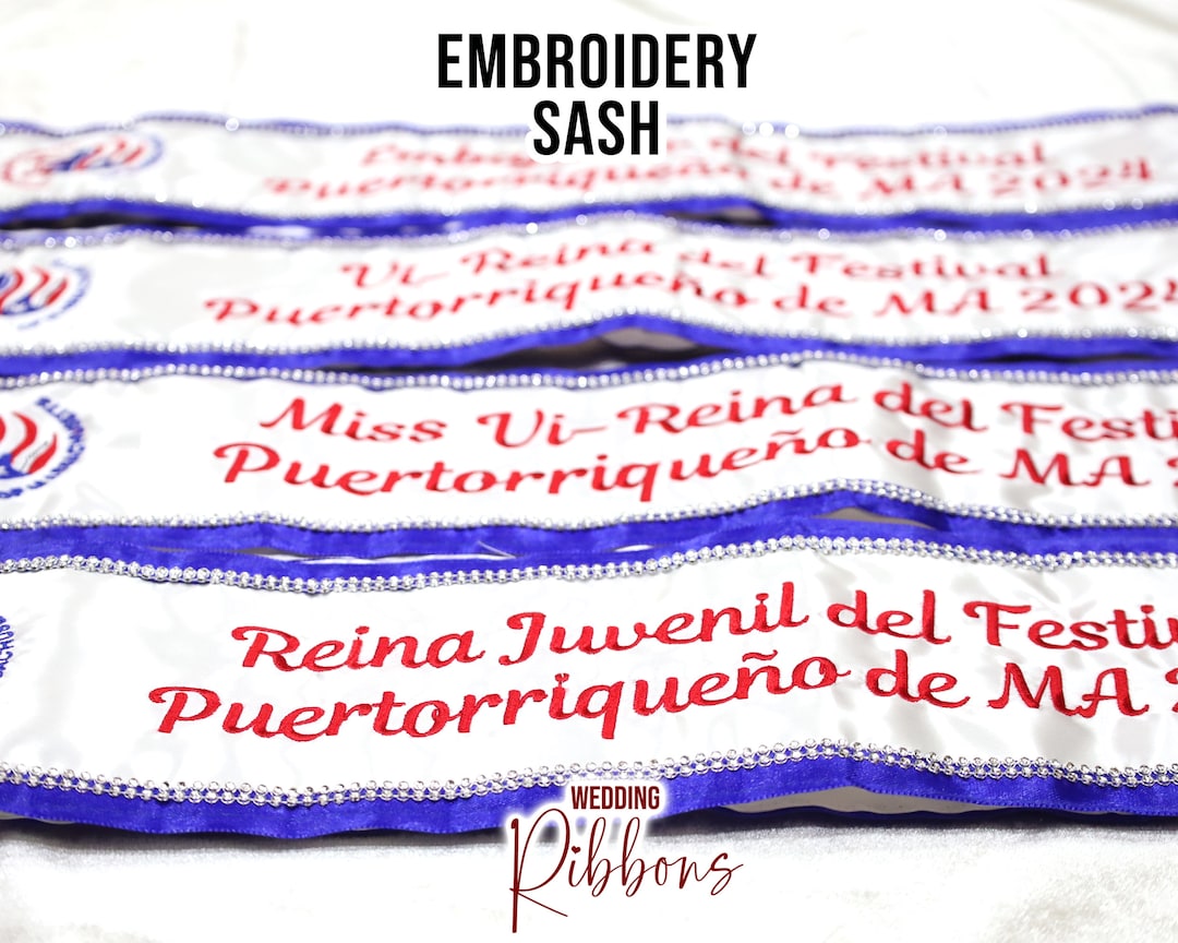 Personalized Embroidery Lace Sash Custom Lace Sash Lace Sash Customize ...