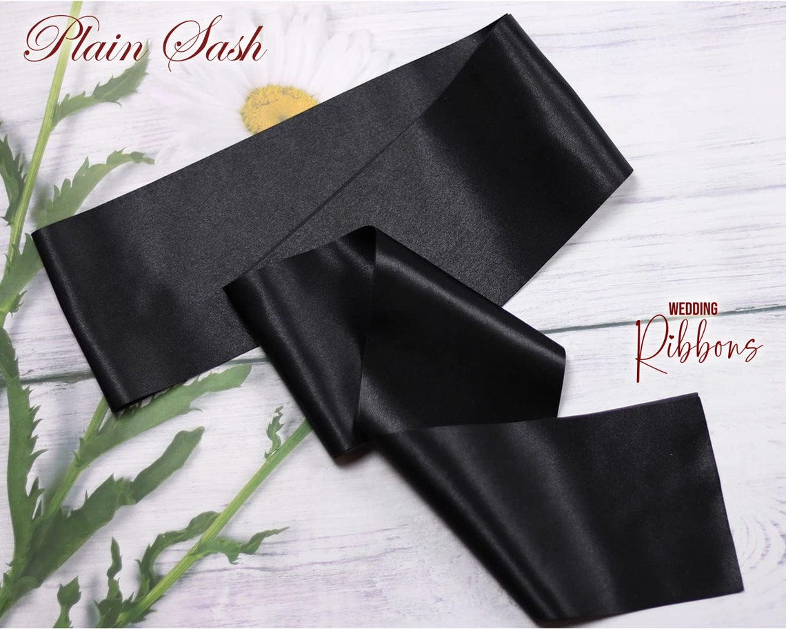 Blank Sash, 10, 25, 50 & 100 Packs of Plain Sash Ribbon Sashes Plain ...