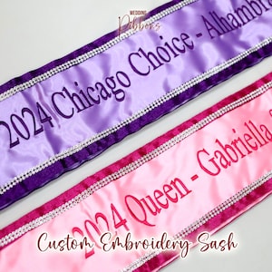 Personalized Embroidery Lace Sash Custom Lace Sash Lace Sash Customize ...