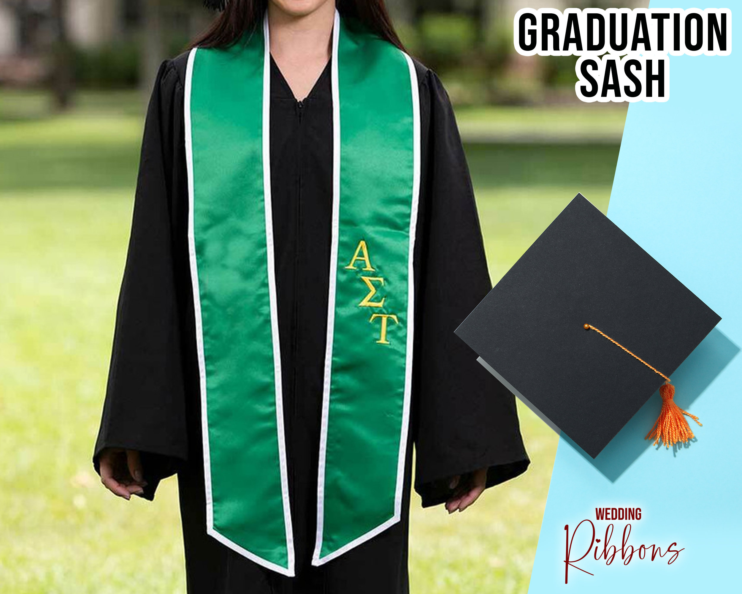 Customized Graduation Sash Angle Ended Style Custom Graduation Sash Personalized Sash Custom ...