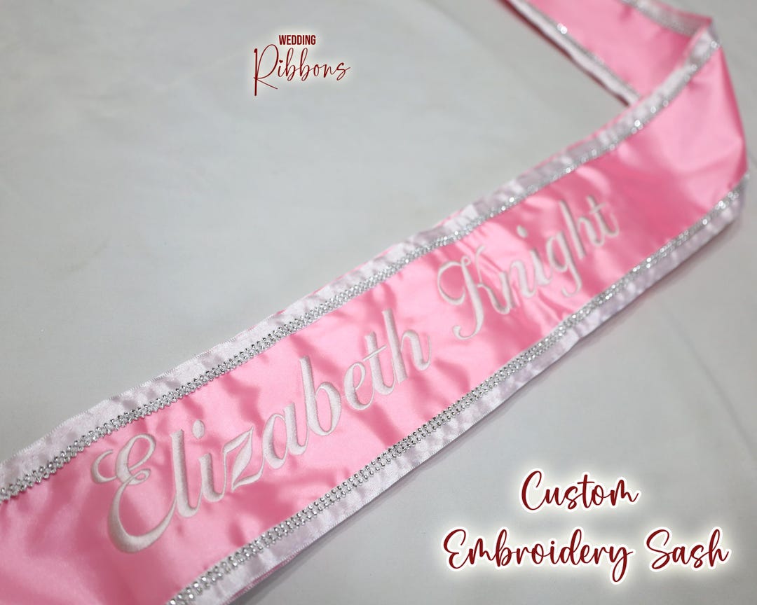 Personalized Embroidery Lace Sash Custom Lace Sash Lace Sash Customize ...