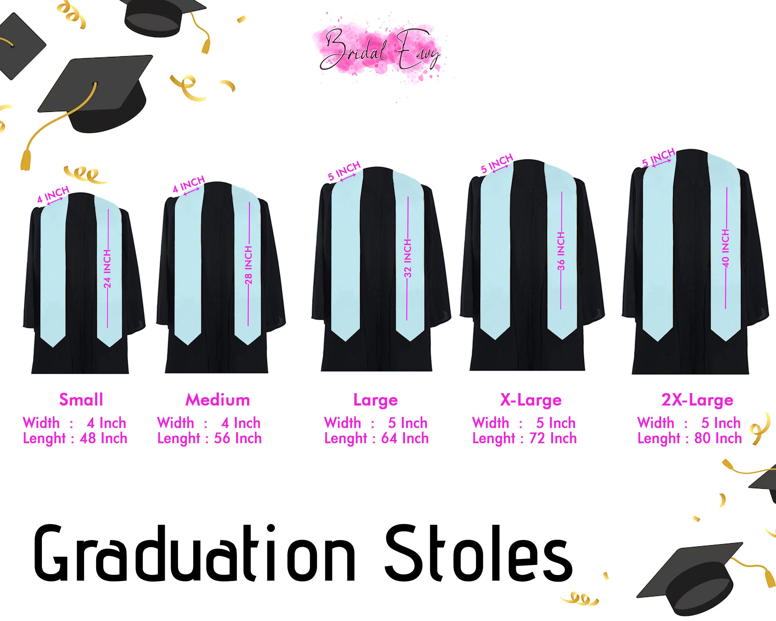 Personalized Classic Ended Two Color Graduation Sash Custom Graduation ...
