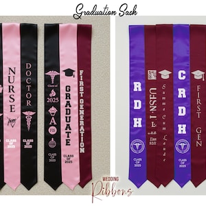 Custom Graduation Sash Personalized Graduation Stoles Customized ...
