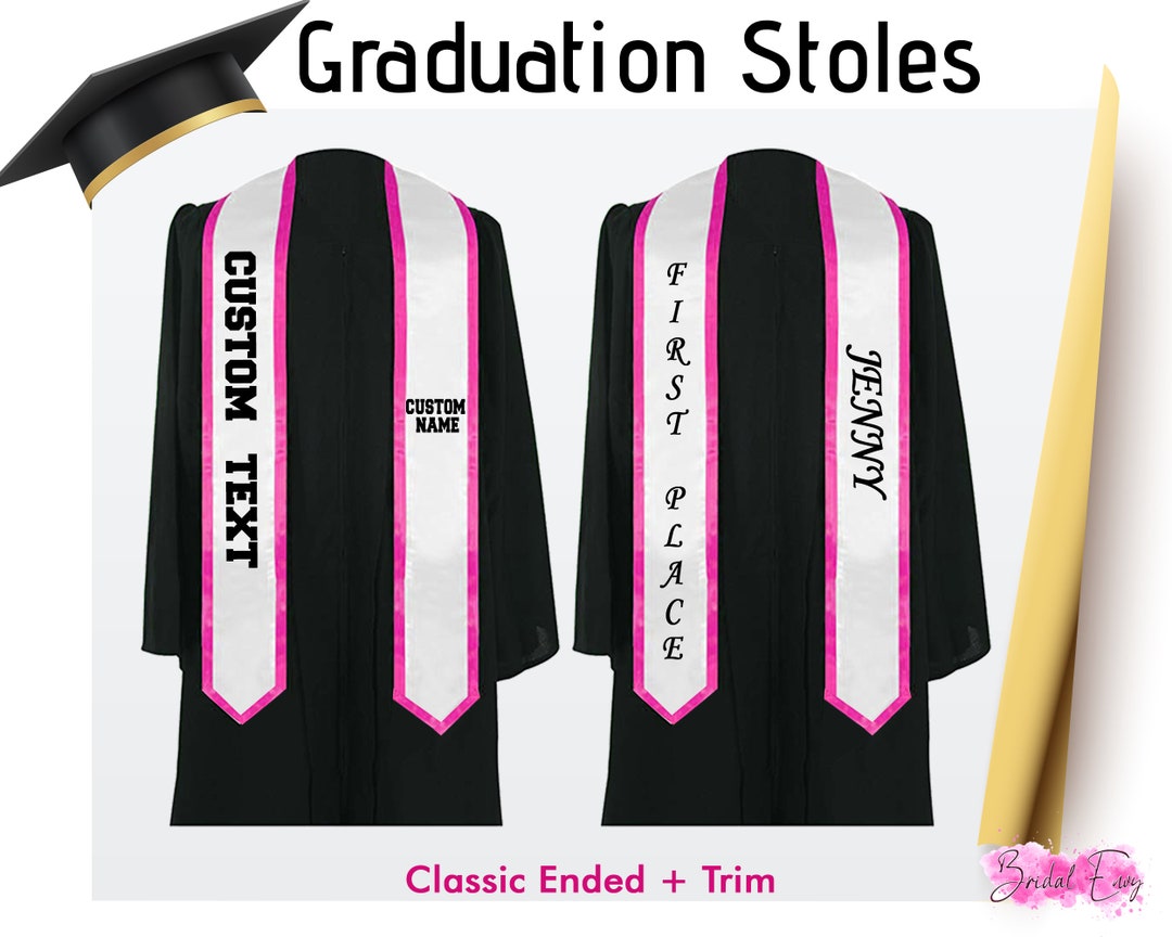 Personalized Graduation Sash Classic Ended Style Custom - Etsy