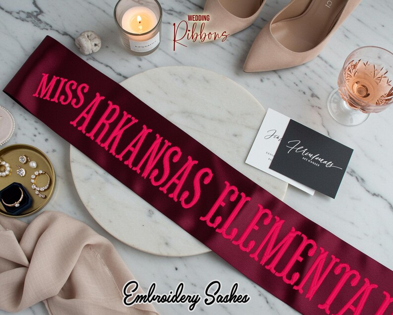 Personalized Embroidery Sash Custom Sash Customized Sash Bridesmaid ...