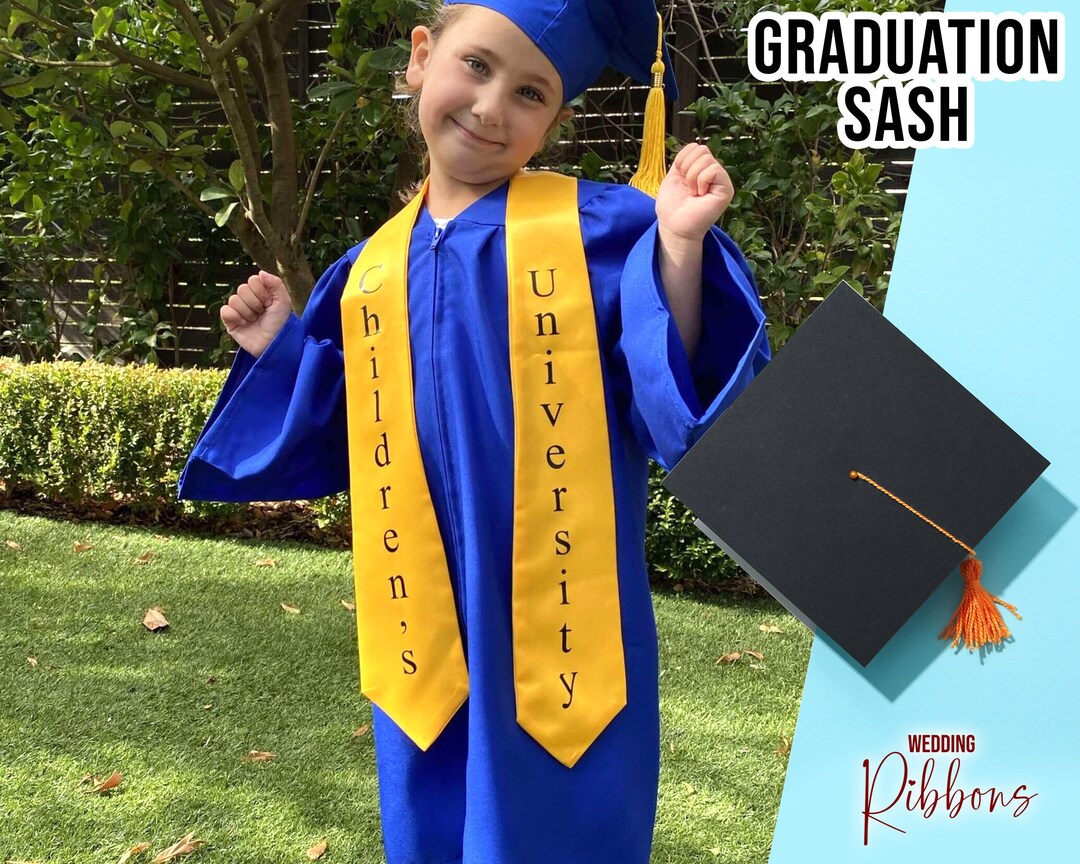 Classic Ended Three Color Graduation Sash Custom Graduation Sash ...