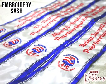 Customized Embroidery Lace Sash Custom Lace Sash Lace Sash Customize ...