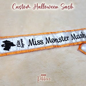 Halloween Border Lace Sash Custom Border Lace Sash With Rhinestone ...