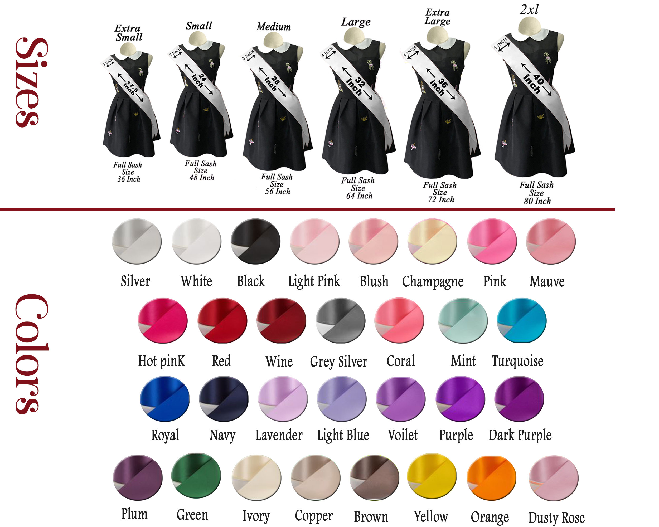 Classic Ended Three Color Graduation Sash Custom Graduation Sash ...