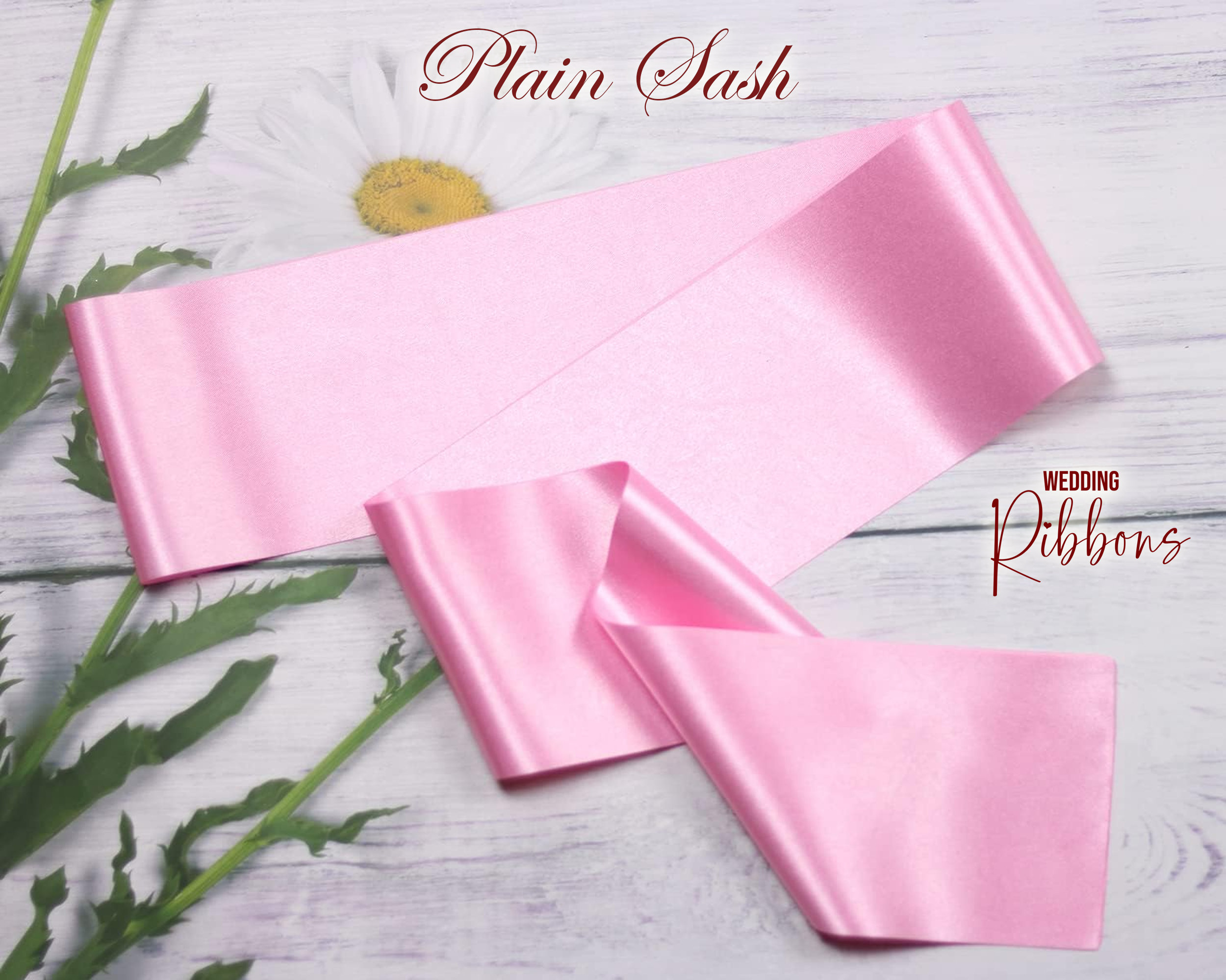 Blank Sash, 10, 25, 50 & 100 Packs of Plain Sash Ribbon Sashes Plain ...