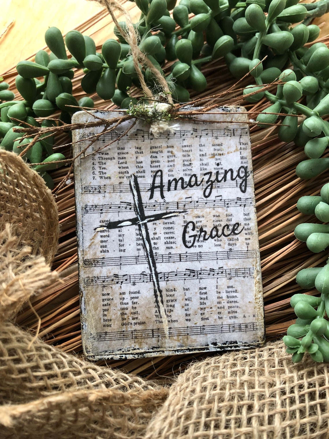 Hymnal Ornament Set: Handmade Christian Hymn Art, Tiered Tray Decor - Etsy