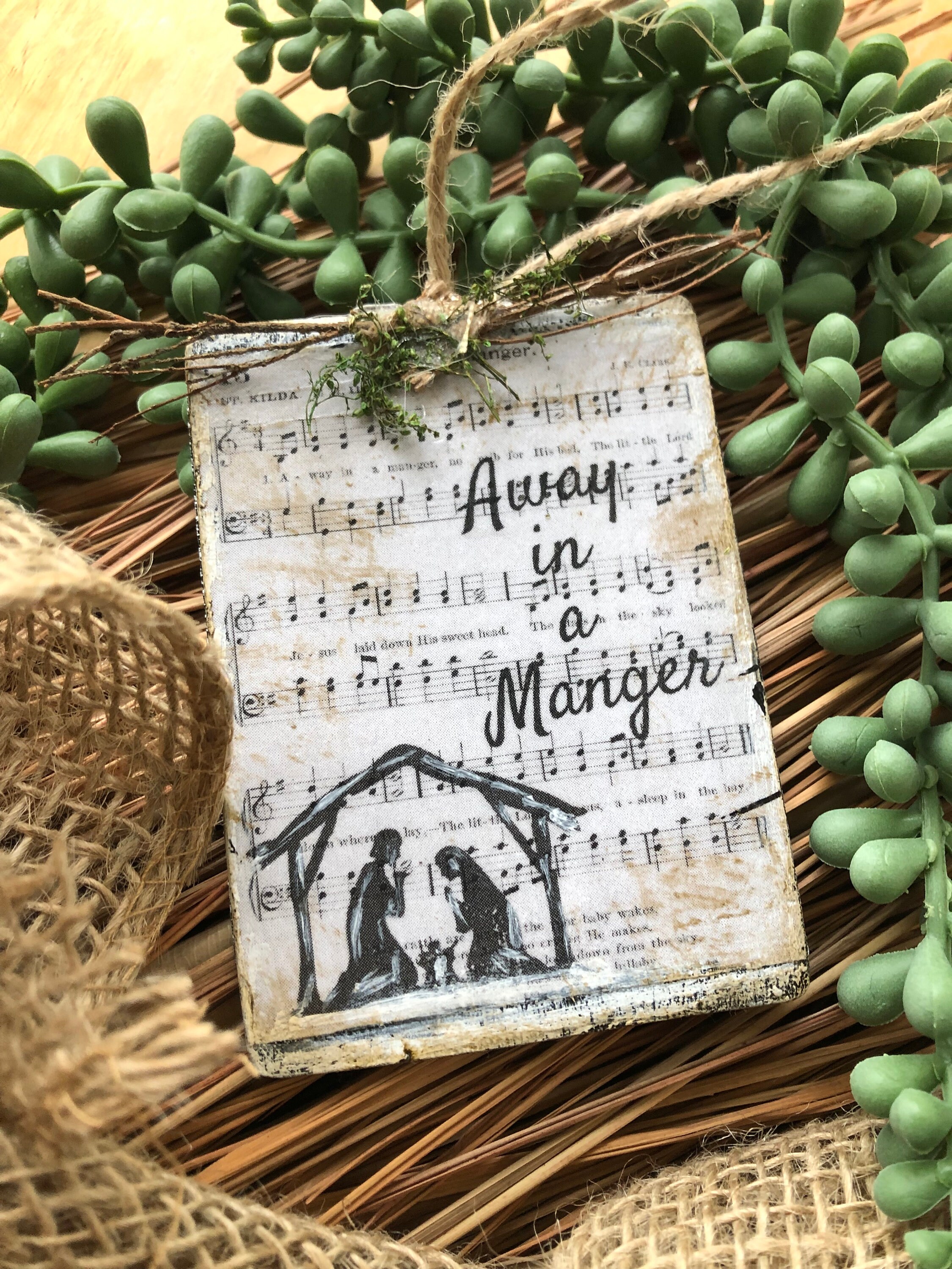 Hymnal Ornament Set: Handmade Christian Hymn Art, Tiered Tray Decor - Etsy