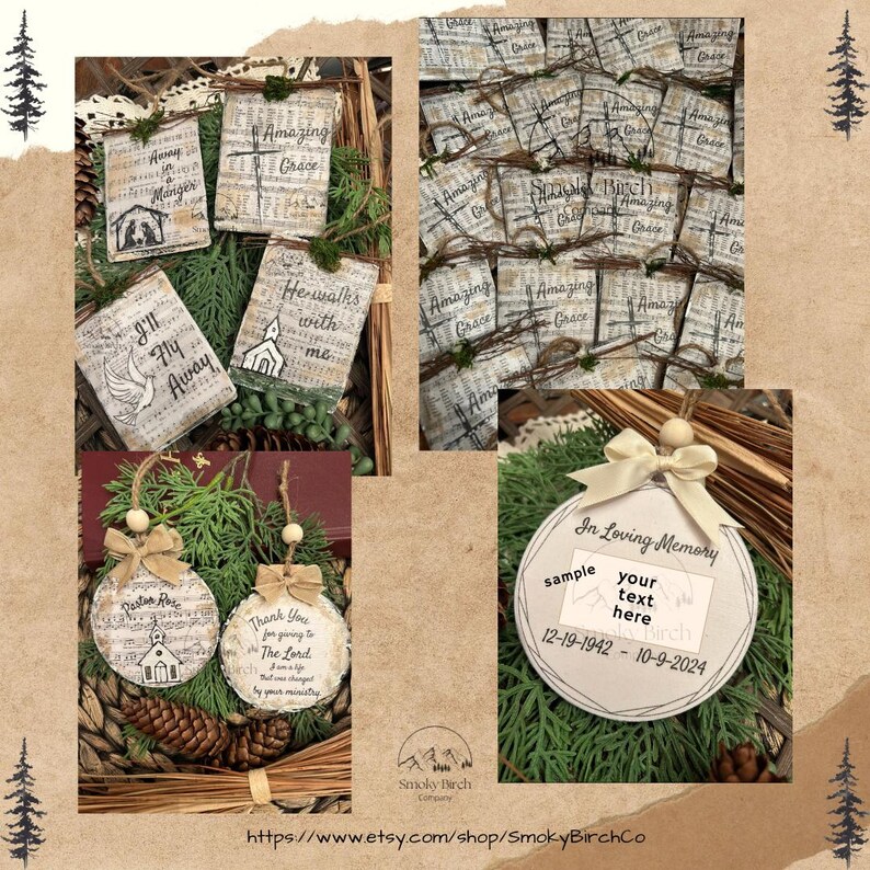 Custom Hymn Ornament: Personalized Bible Verse, Church, Easter - Etsy