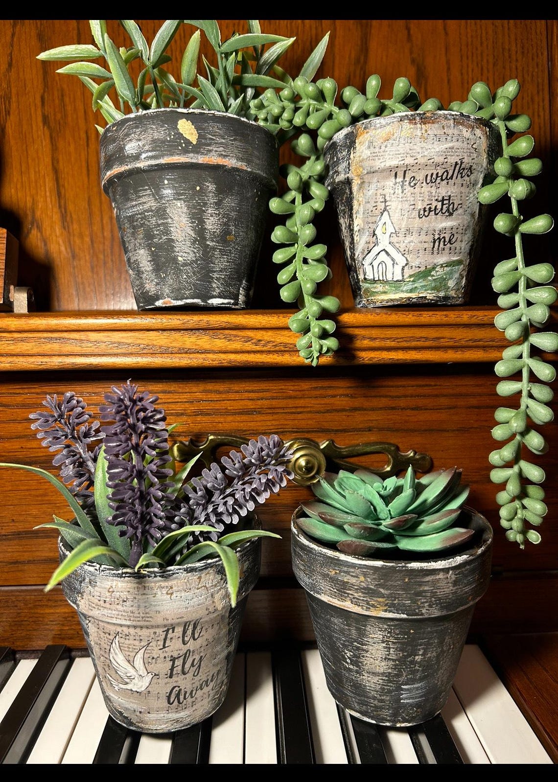 Personalized Hymnal Flowerpot: Hand-painted Religious Planter - Etsy