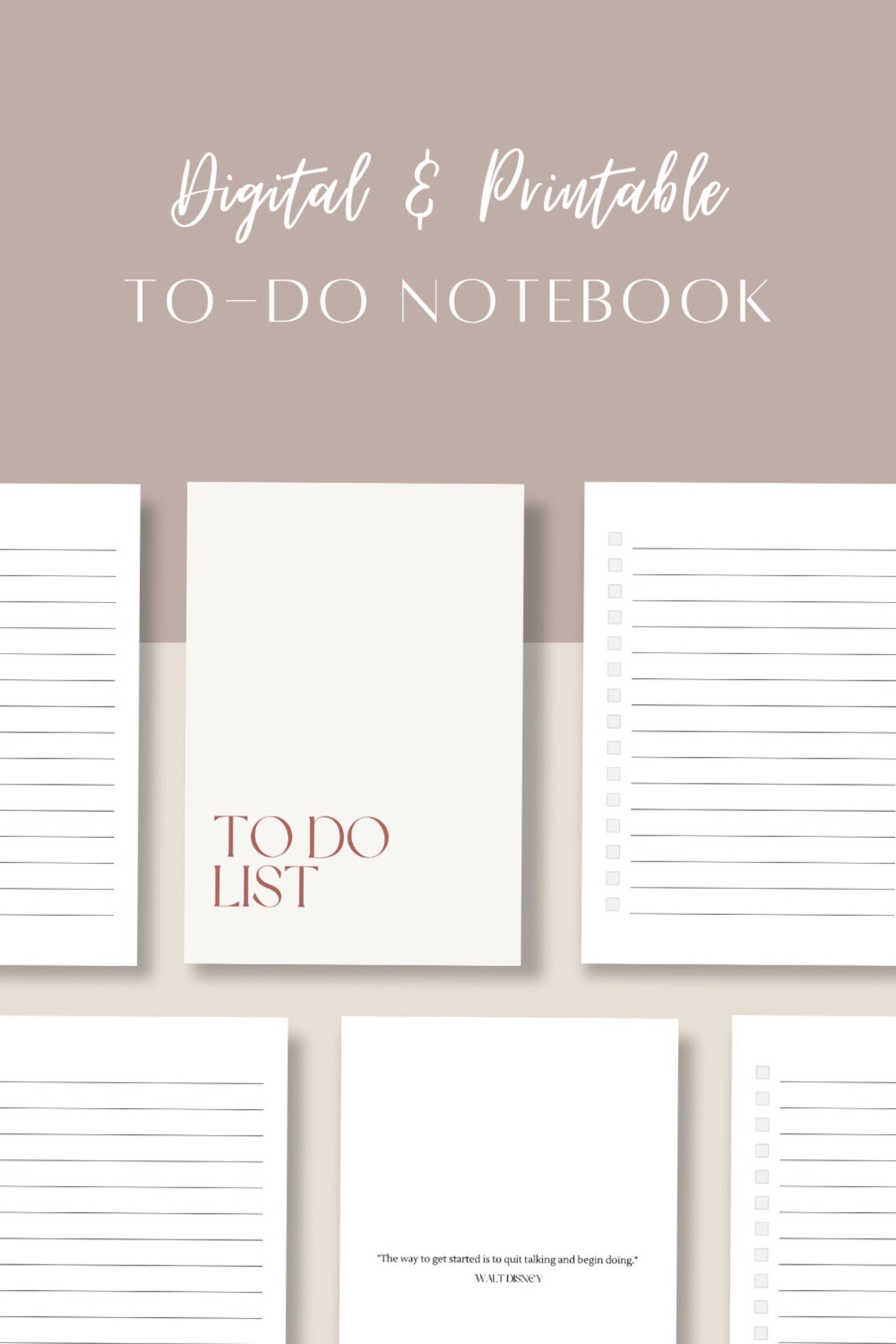 Minimalist Daily to Do List Digital Planner Template Daily Check-list ...