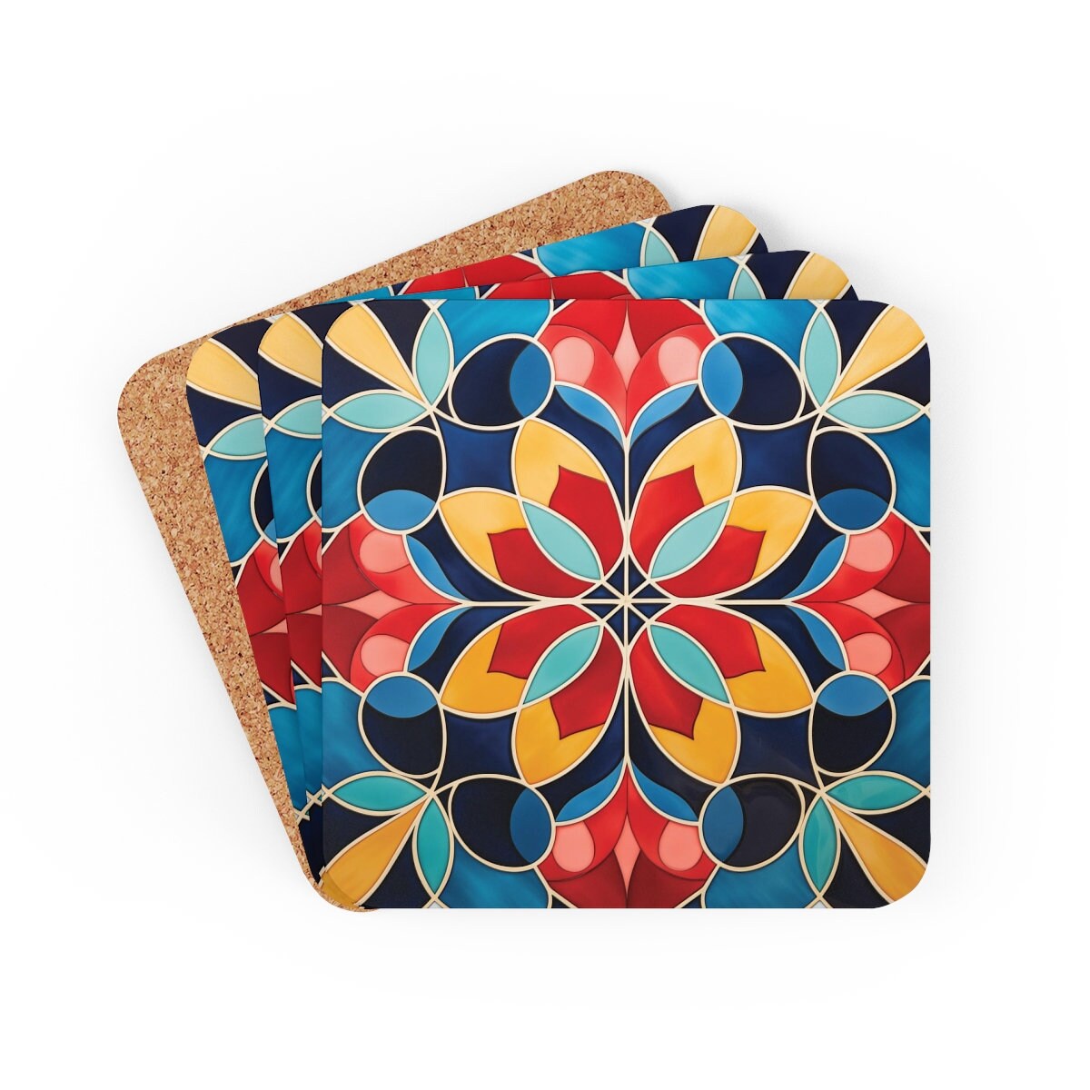 Set of 4 Coaster Set, Mediterranean Persian Turkish Moroccan Coasters ...