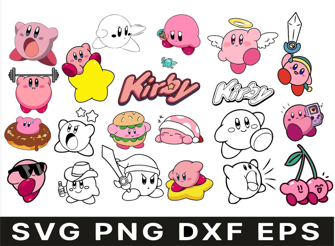 Kirby Svg, Kirby Clipart, Kirby Cut File, Kirby Cutting File, Kirby ...