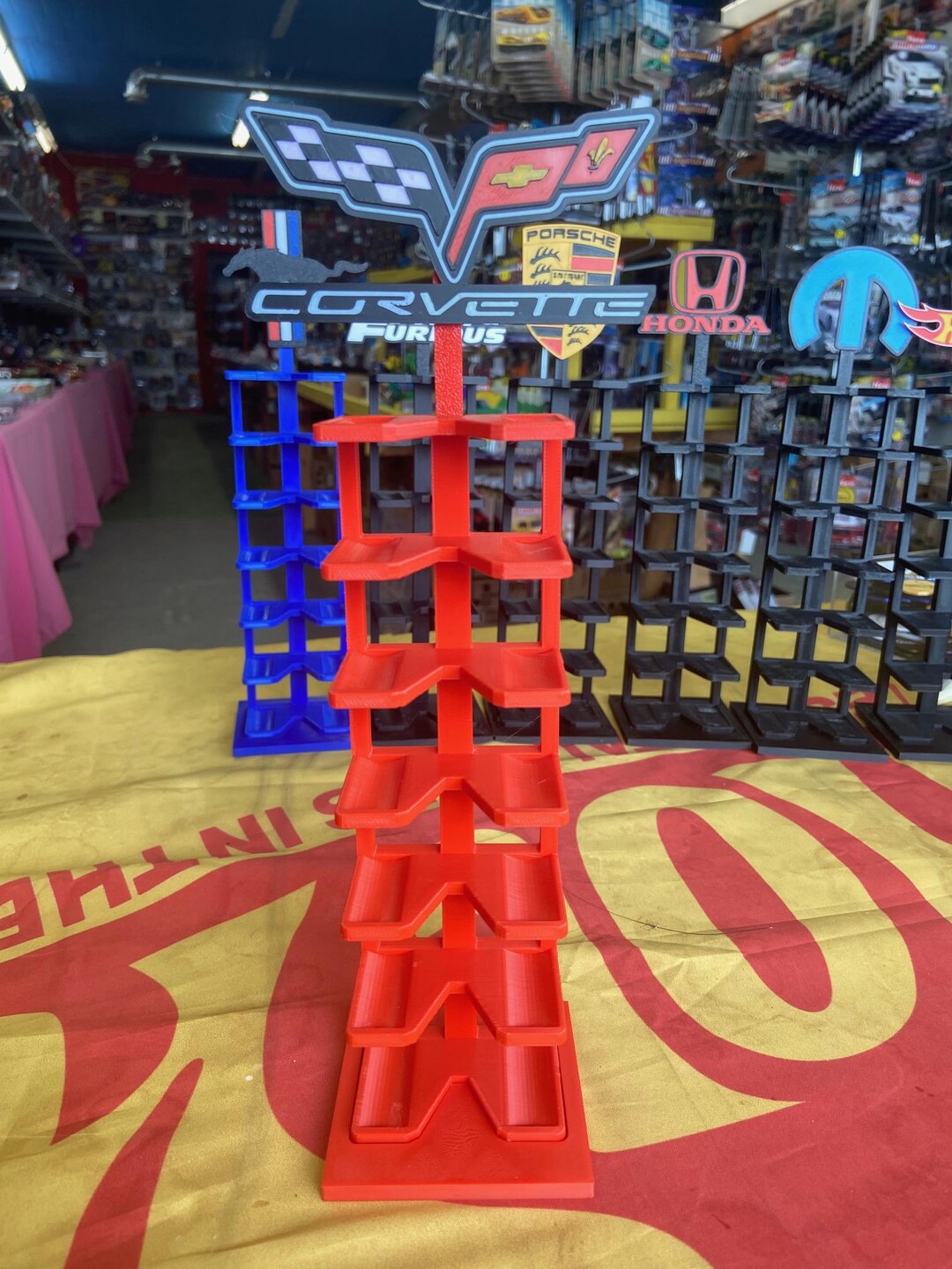 Hot Wheels 1:64 8 Car Display Stand - Corvette Logo - Pick You Own ...